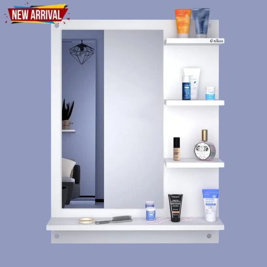 Wall Mounted Dressing Table Wall ( Mirror With Shelves ) – Looto.pk